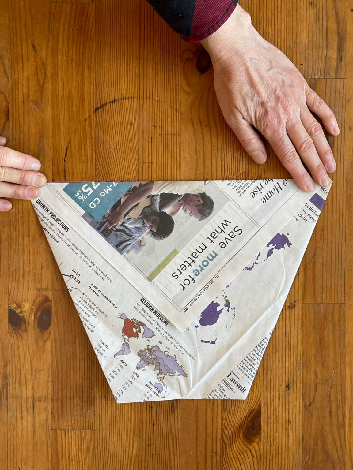 How to Make a Compost Bin Liner Out of Newspaper - Zero-Waste Chef