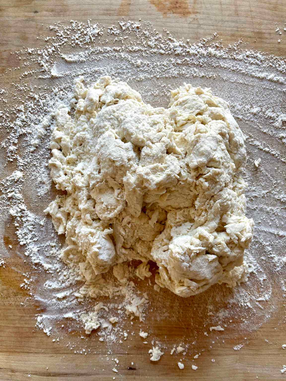 01.01.24 vegan soda bread wet dough floured cutting board - Zero-Waste Chef