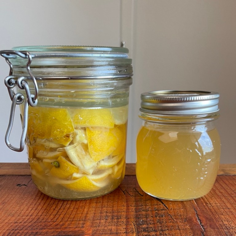 Frugal, No Cook, Lazy Lemon Syrup Made From Rinds - Zero-Waste Chef