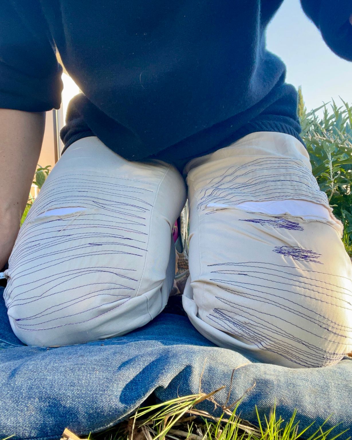 How to Patch Sad Ripped Pant Legs - Zero-Waste Chef
